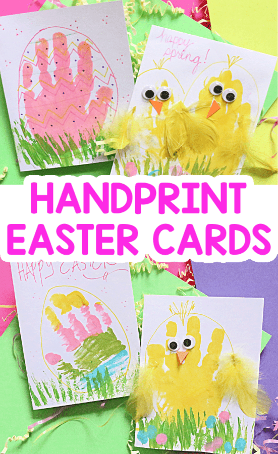 Adorable Handprint Easter Card Ideas | School Time Snippets