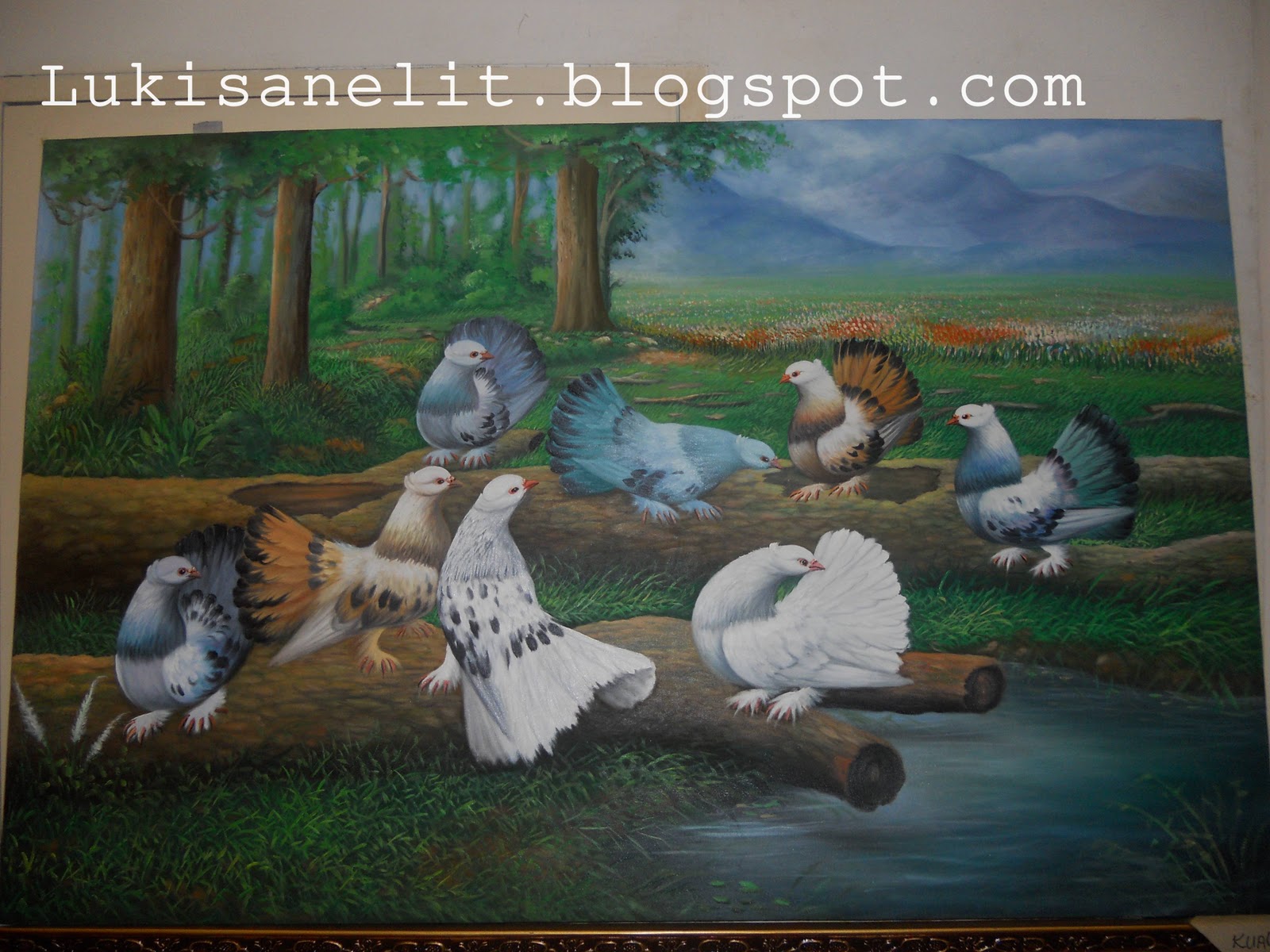 Wustho Art Gallery: Lukisan Merpati II ( Pigeon ) High Quality