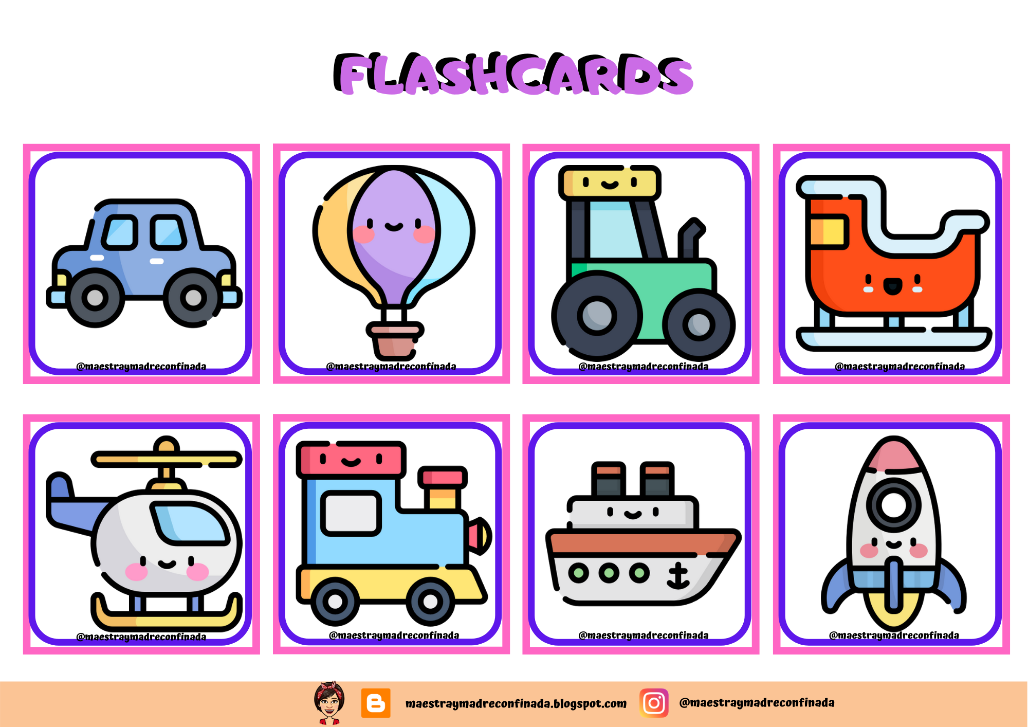 MAESTRA Y MADRE CONFINADA: JUEGOS VOCABULARIO TRANSPORTES