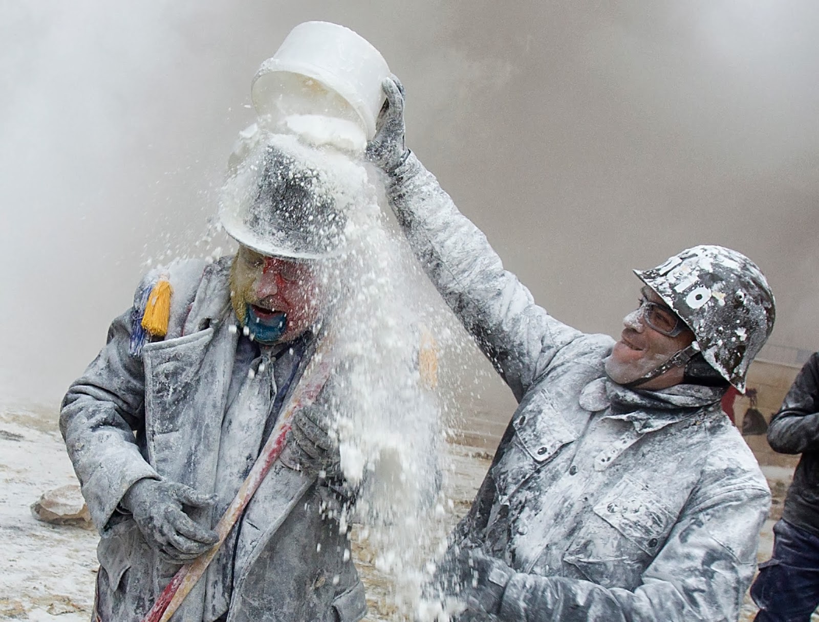 Battle of Flour, Eggs and Firecrackers: Flour Fighting Festival ...