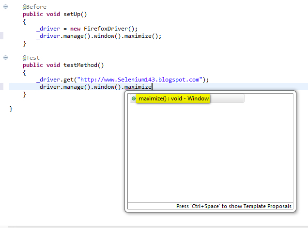 Selenium By Arun 290 Manage Window Maximize