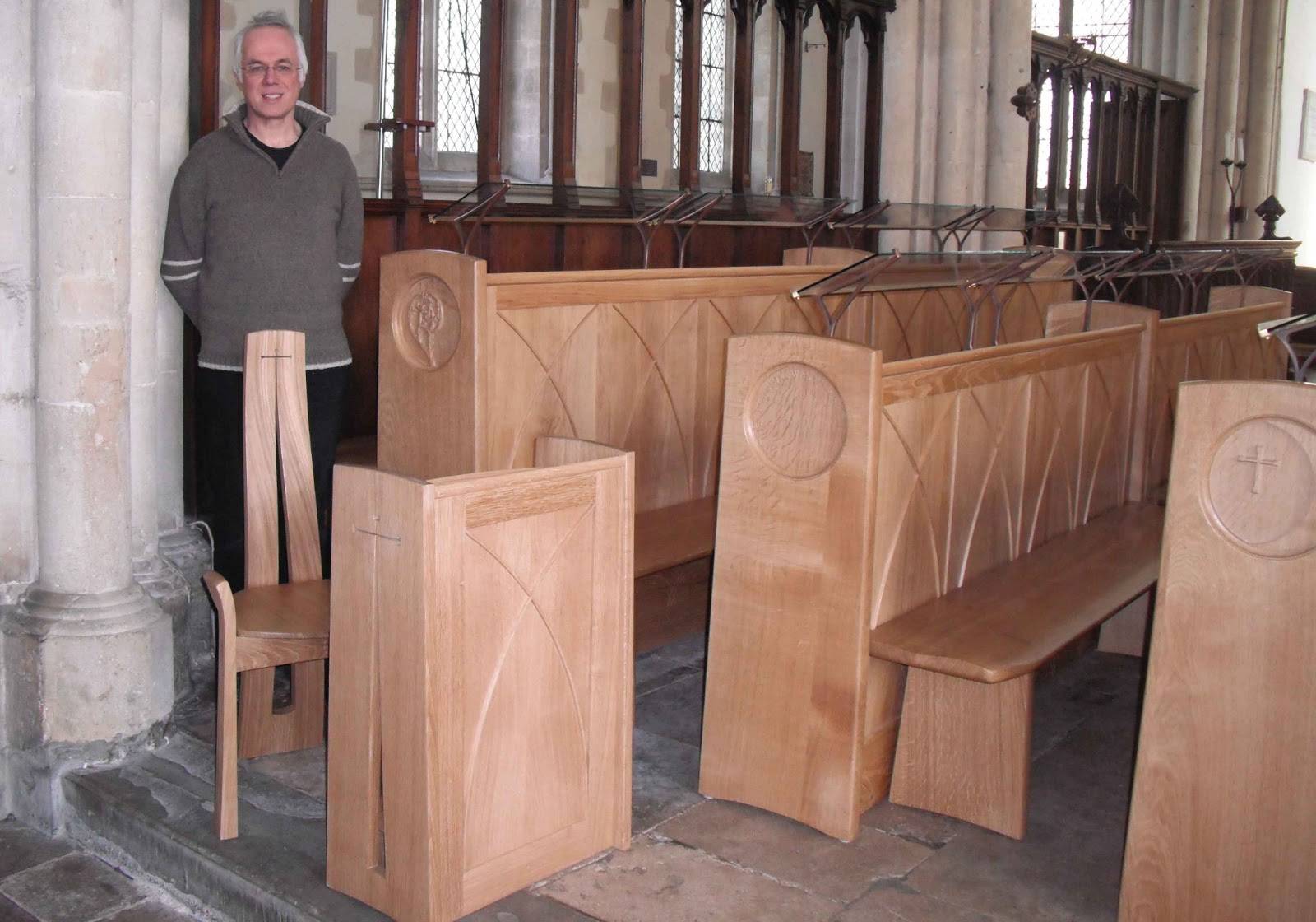 PHILIP KOOMEN FURNITURE: Guild Mark for Dorchester Abbey Choir Stalls