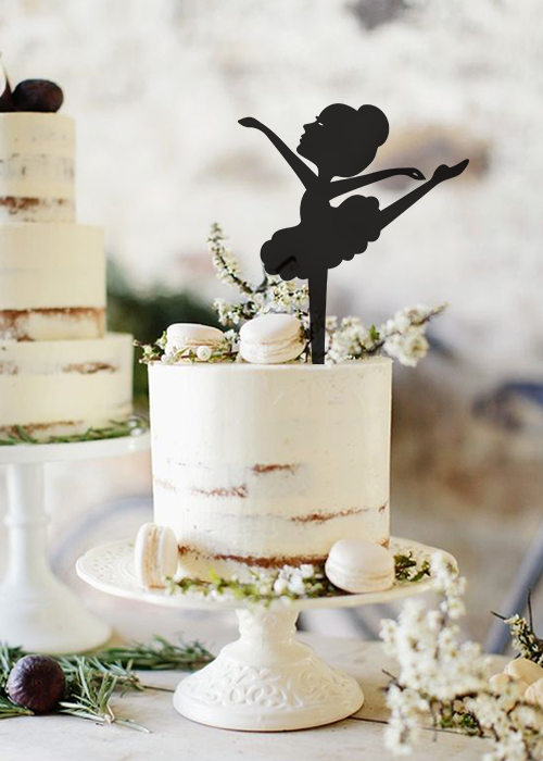 Lady cake topper