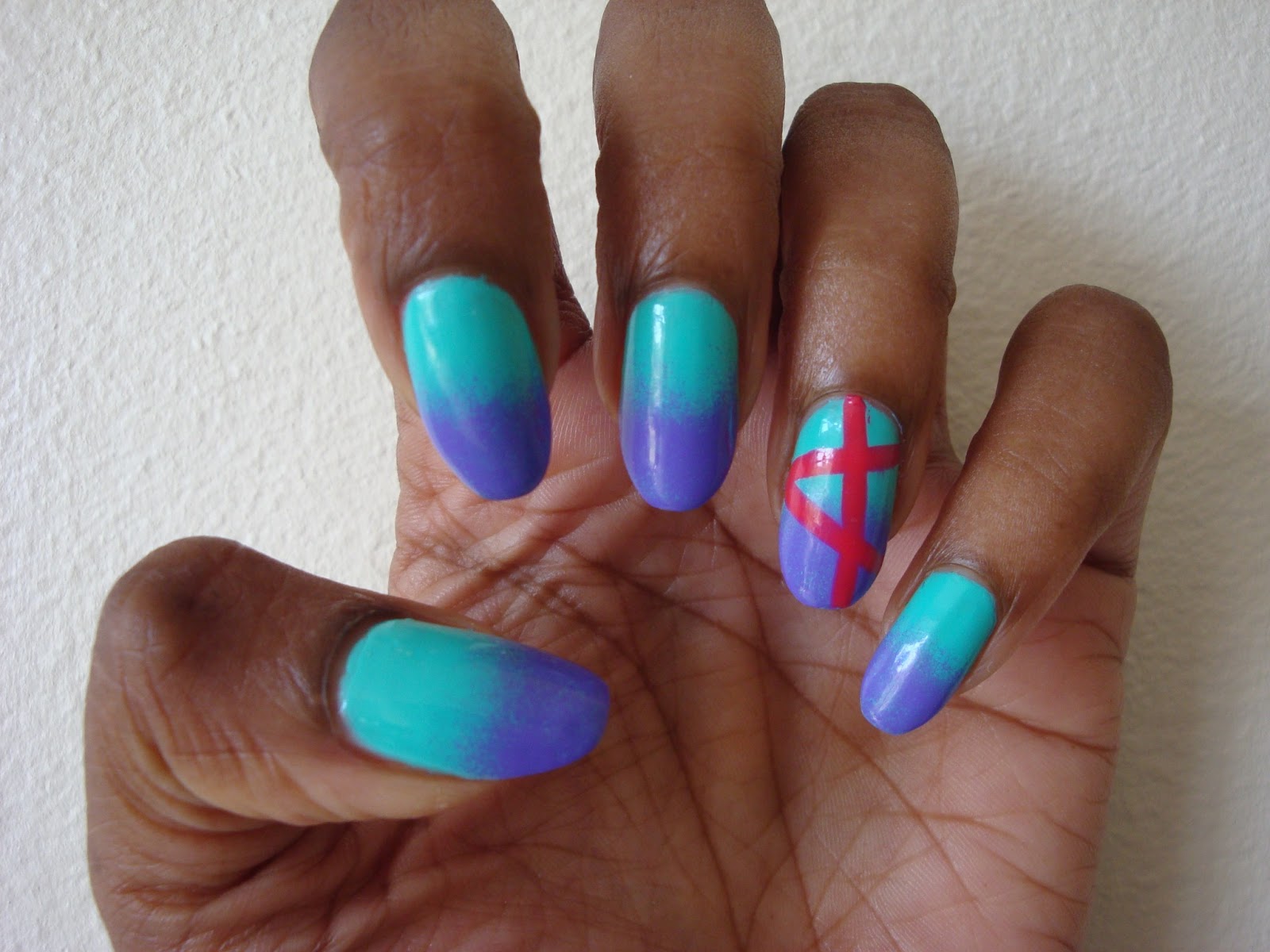 ArtzeeNailz: Turquoise & Purple Ombre