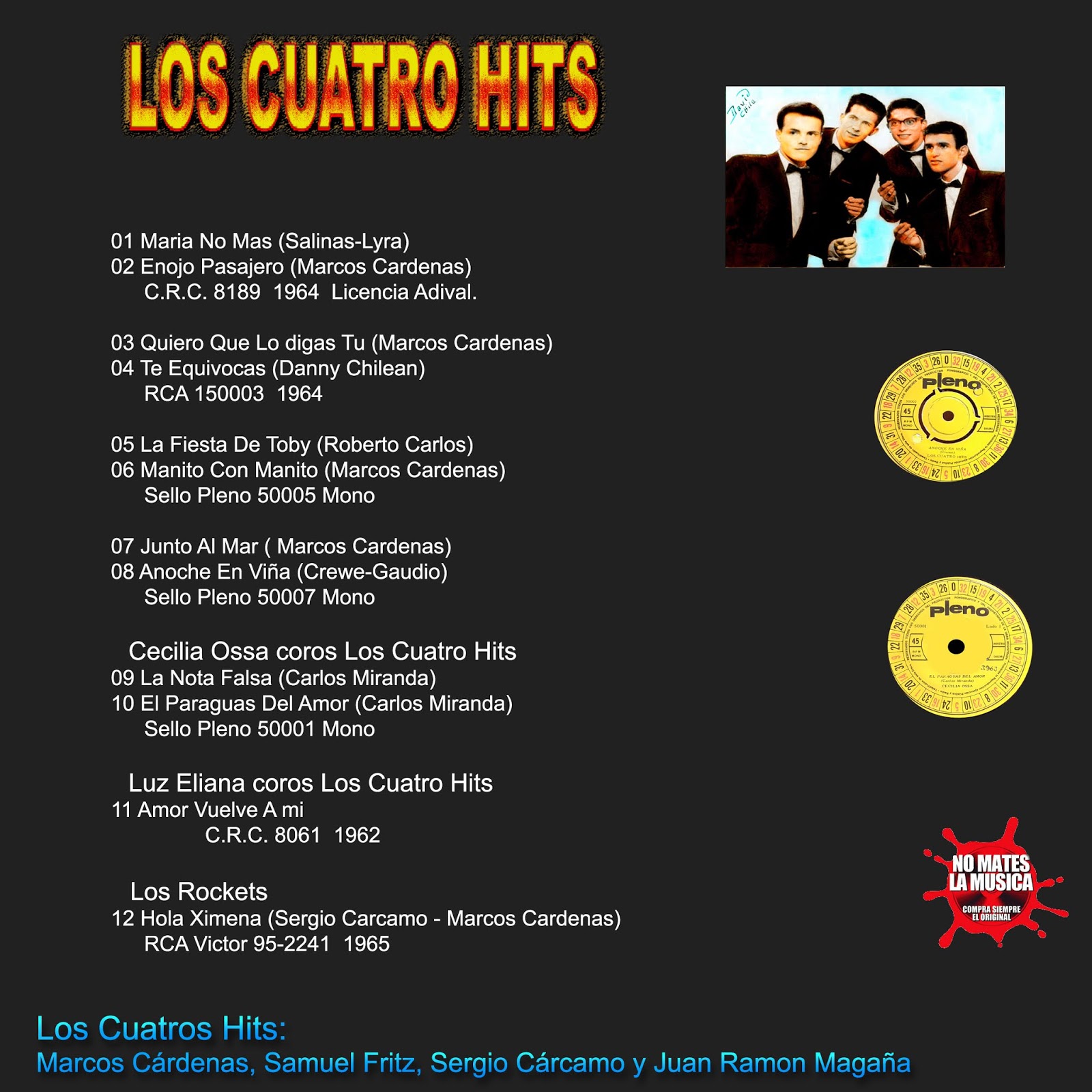 Compilados Oldies: LOS CUATRO HITS - SUS EXITOS