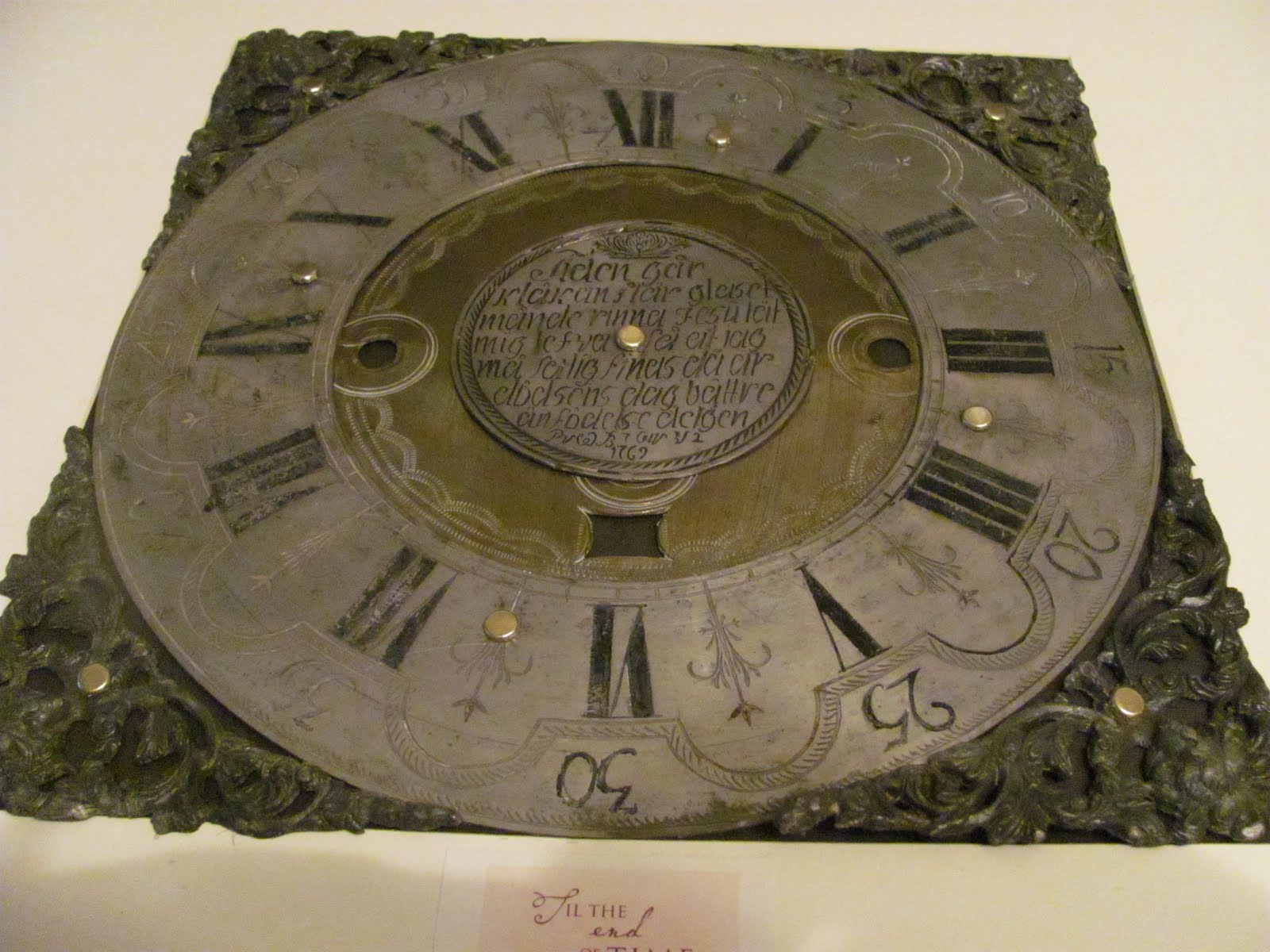 Frugal French Girl: The old clock face from 1769 - In a shadow box.