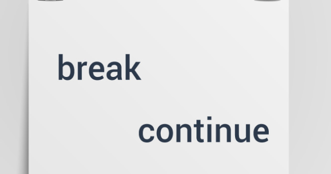 break and continue Statement in C++