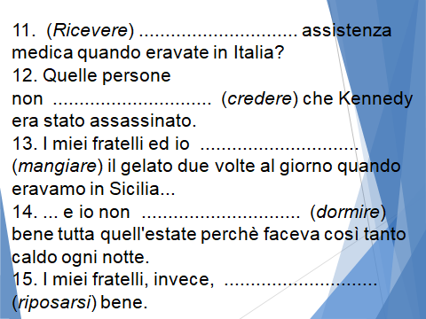 Italiano - Instituto de Idiomas ULP: IL PASSATO REMOTO (riassunto ed ...