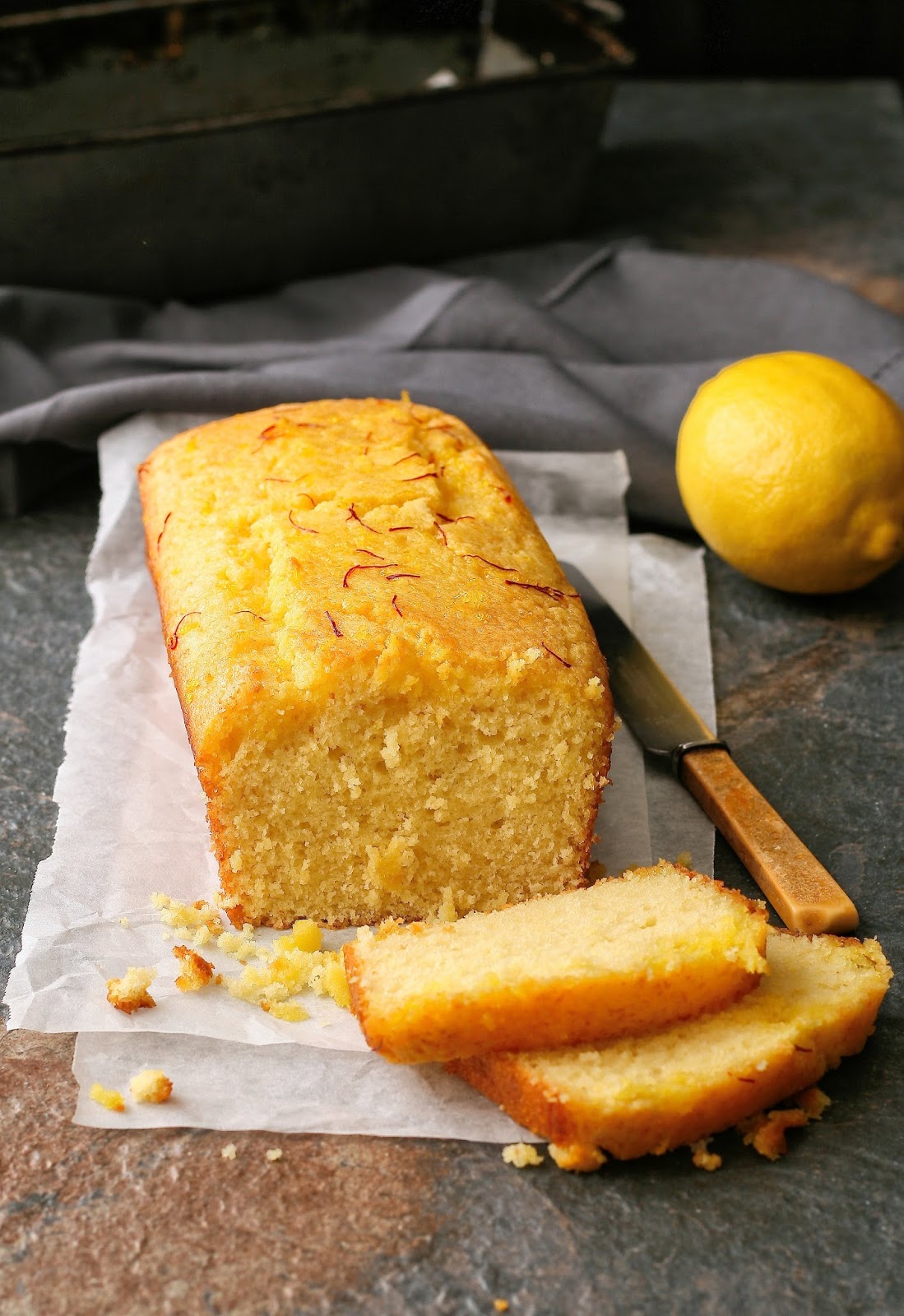 Cupcakes & Couscous: Lemon Loaf Cake with Saffron Syrup