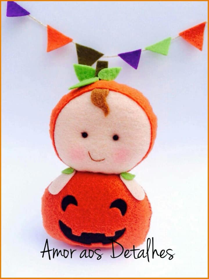 Eu Amo Artesanato: Boneco Abóbora em Feltro com Molde