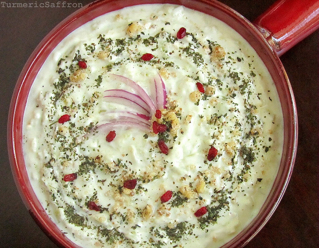 Turmeric & Saffron: Borani Kangar - Persian Yogurt and Cardoon Dip