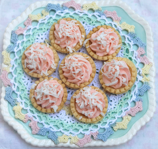 Pink Piccadilly Pastries: 5 Minute Pink Coconut Tarts