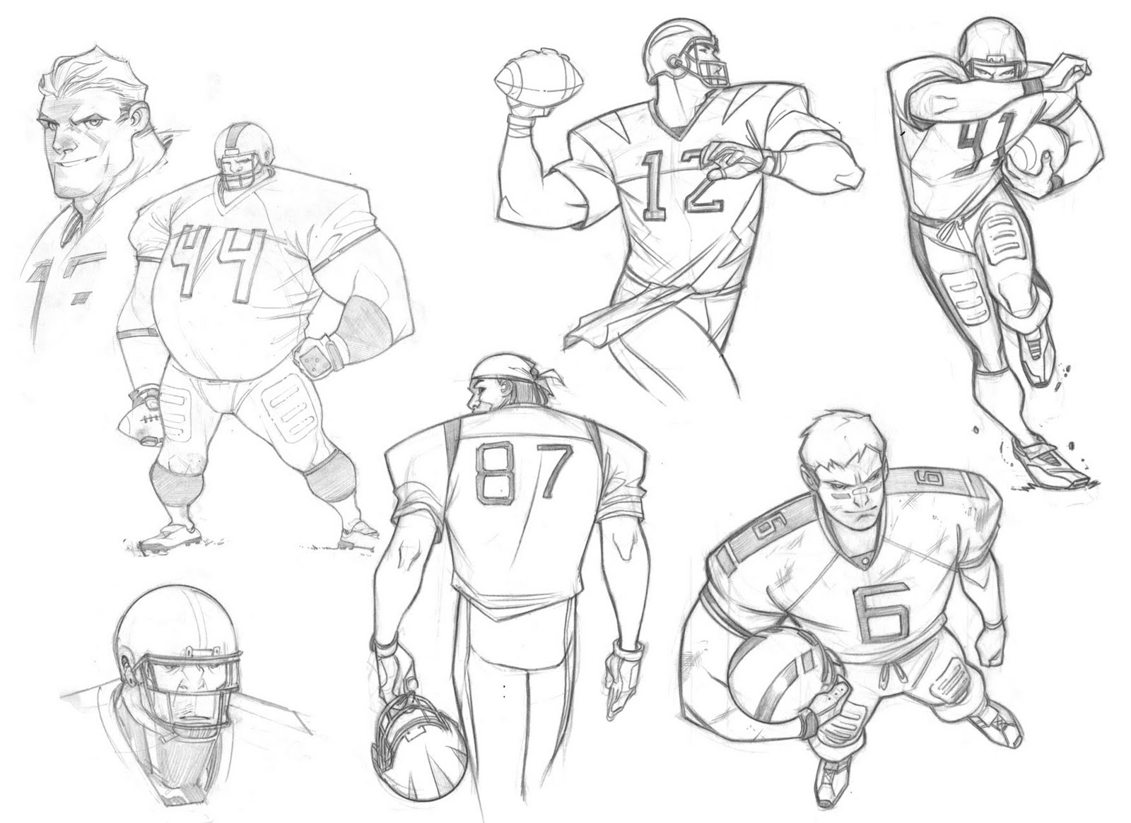Zurdo Molina Portfolio: Sketches ESPN Video Games