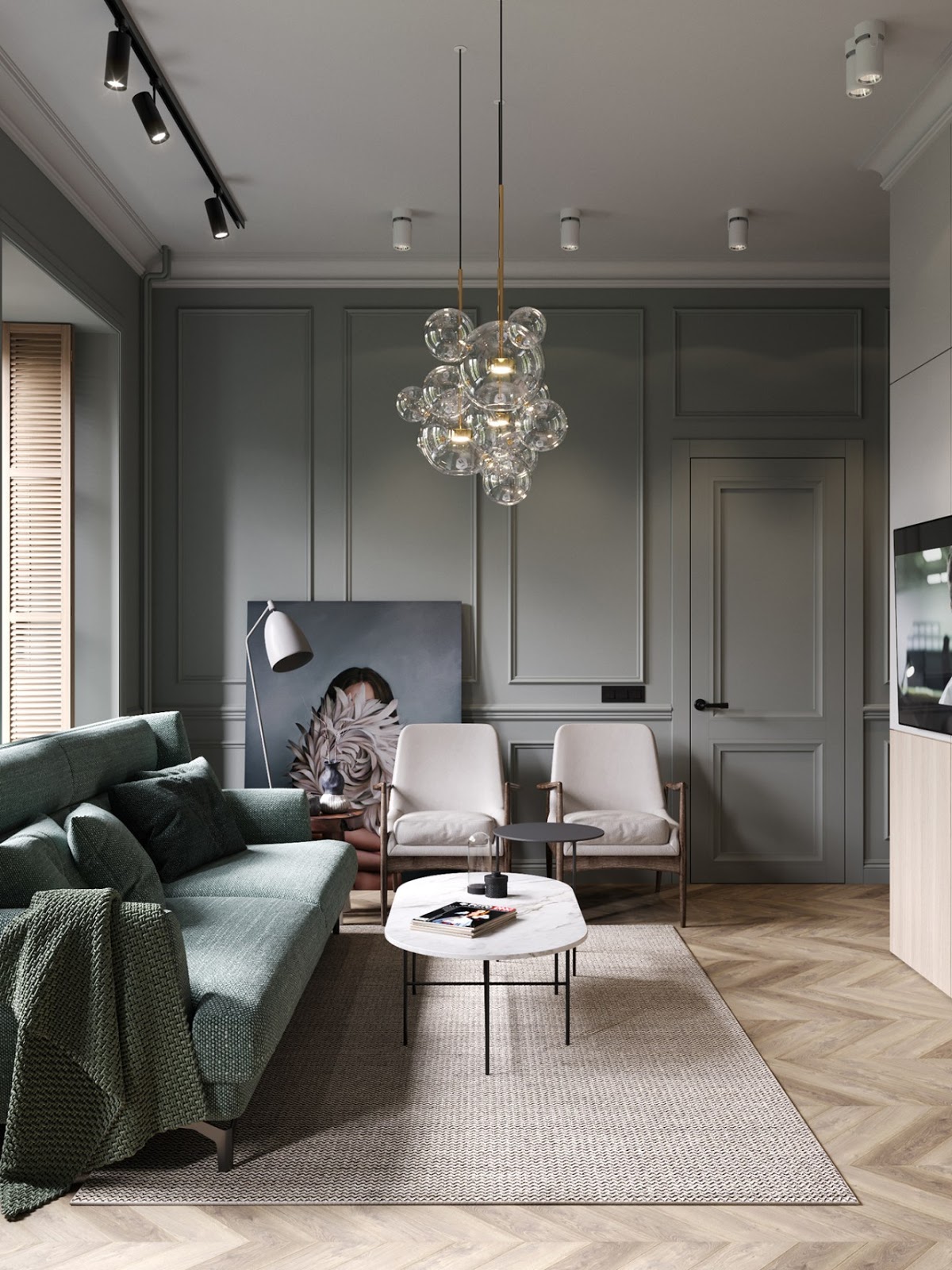 Classic chic stylish apartment by Cartelle Design