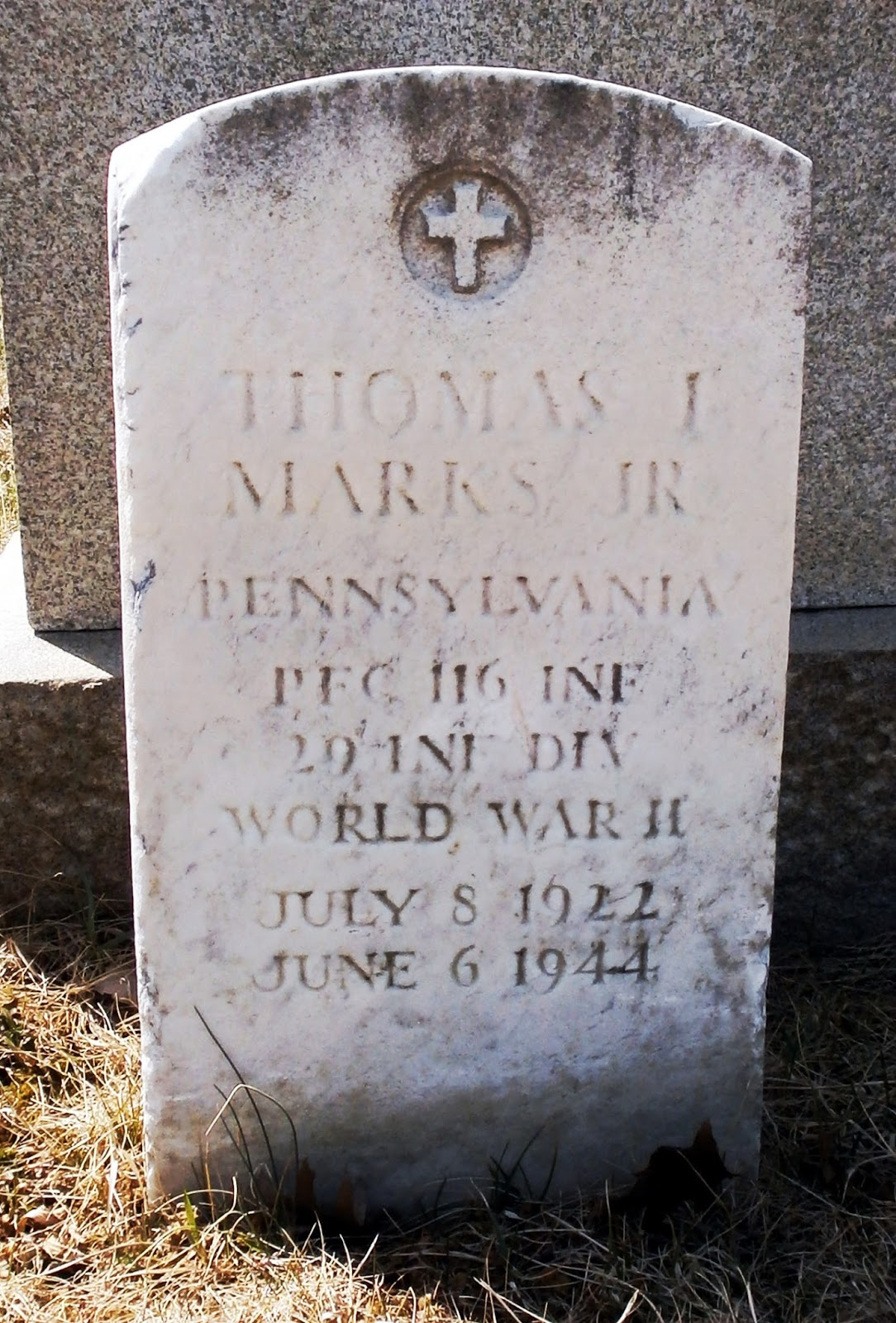 116th Infantry Regiment Roll of Honor: Mr. Thomas Joseph Marks Jr