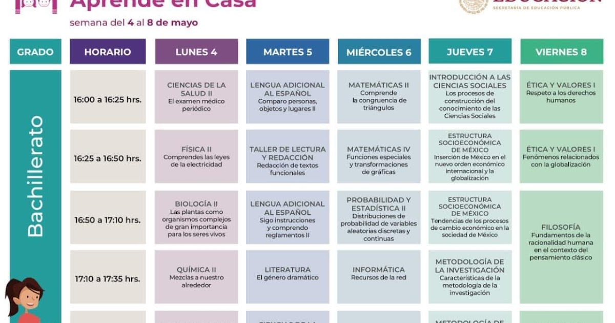 Biblioteca Escolar y Digital "FRIDA KAHLO" BACHILLERATO CEGDO: Horario ...