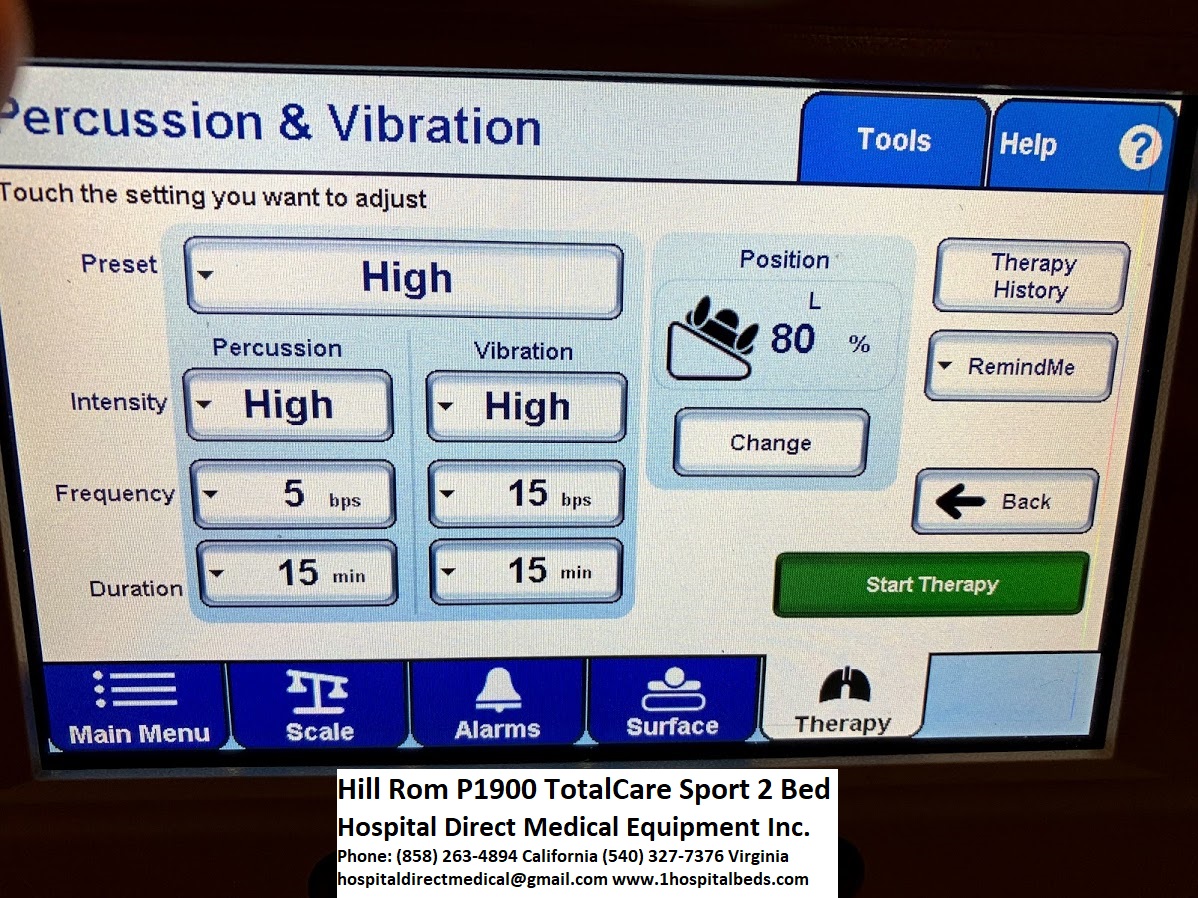 Refurbished Hill Rom TotalCare Sport Connect 2 Hospital Bed
