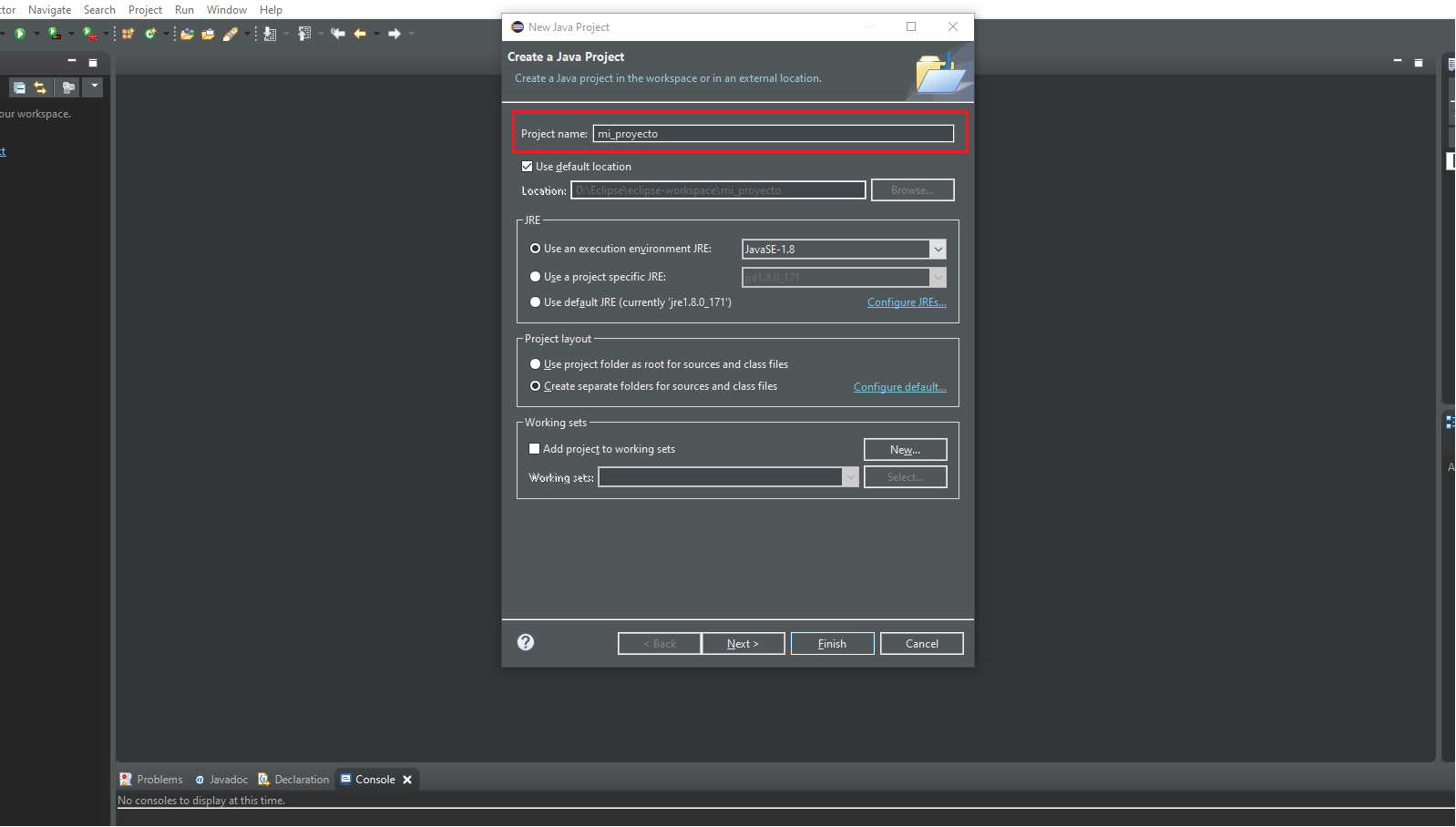Cómo crear proyectos y clases en Java con Eclipse.
