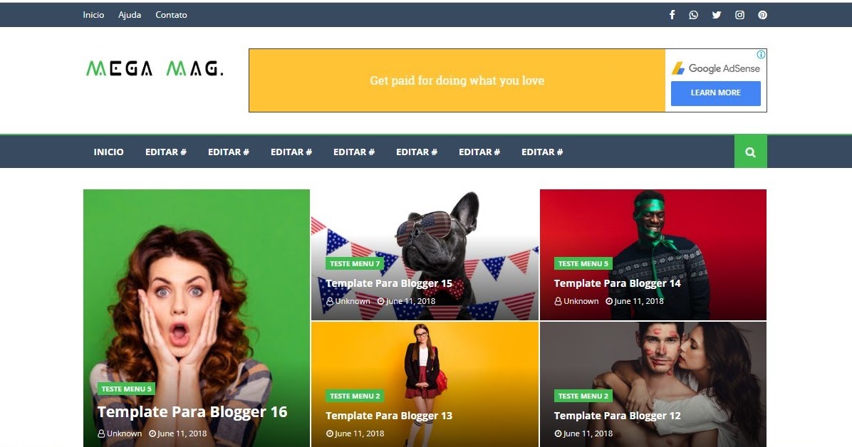 Mega Mag Magazine Blogger Template