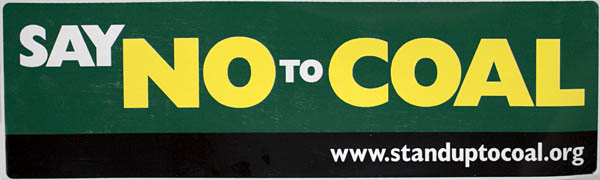 Salt Fork Friends: Stand Up To Coal - Yard Signs