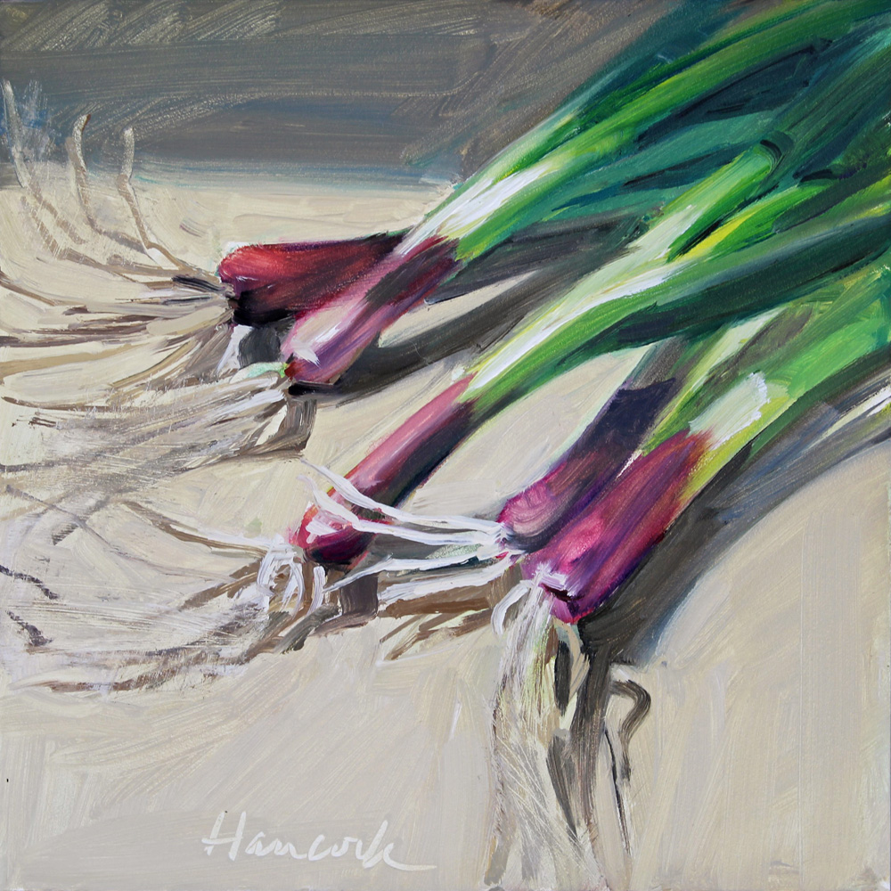 Gretchen Hancock's Paintings: Red Scallions