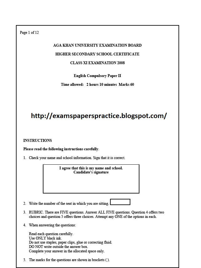 Exams Papers Practice