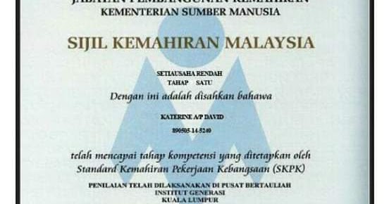 Kebaikan Sijil Kemahiran Malaysia