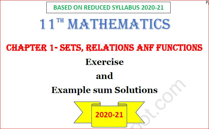 11th Mathematics Chapter-1 Full material EM Based On Reduced Syllabus ...