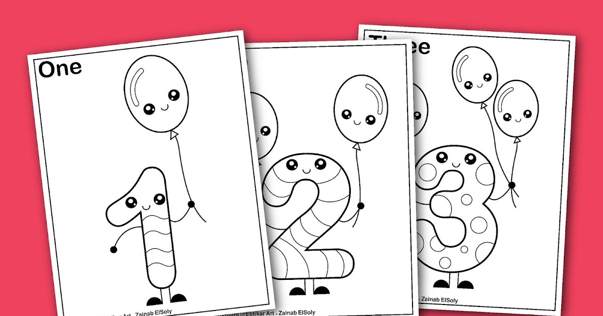 123 Kawaii Coloring Pages