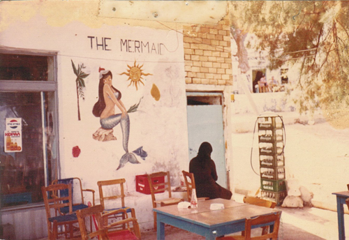 ON THE ROAD Archives: The Mermaid Cafe. Matala, Crete. 1970