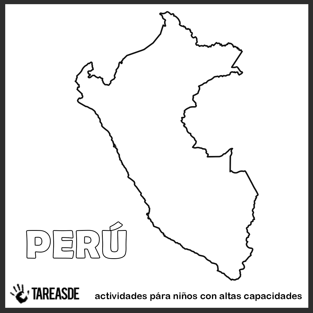 Mapa del Perú para colorear PDF | Aplicaciones para hacer