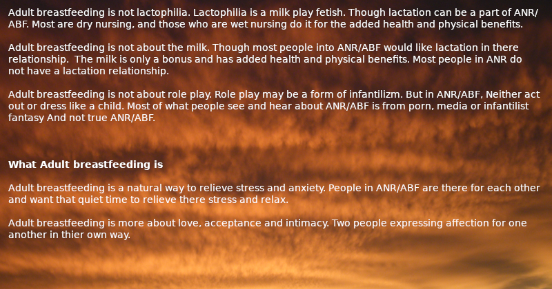 Understanding Adult nursing relationships / Adult breastfeding ...