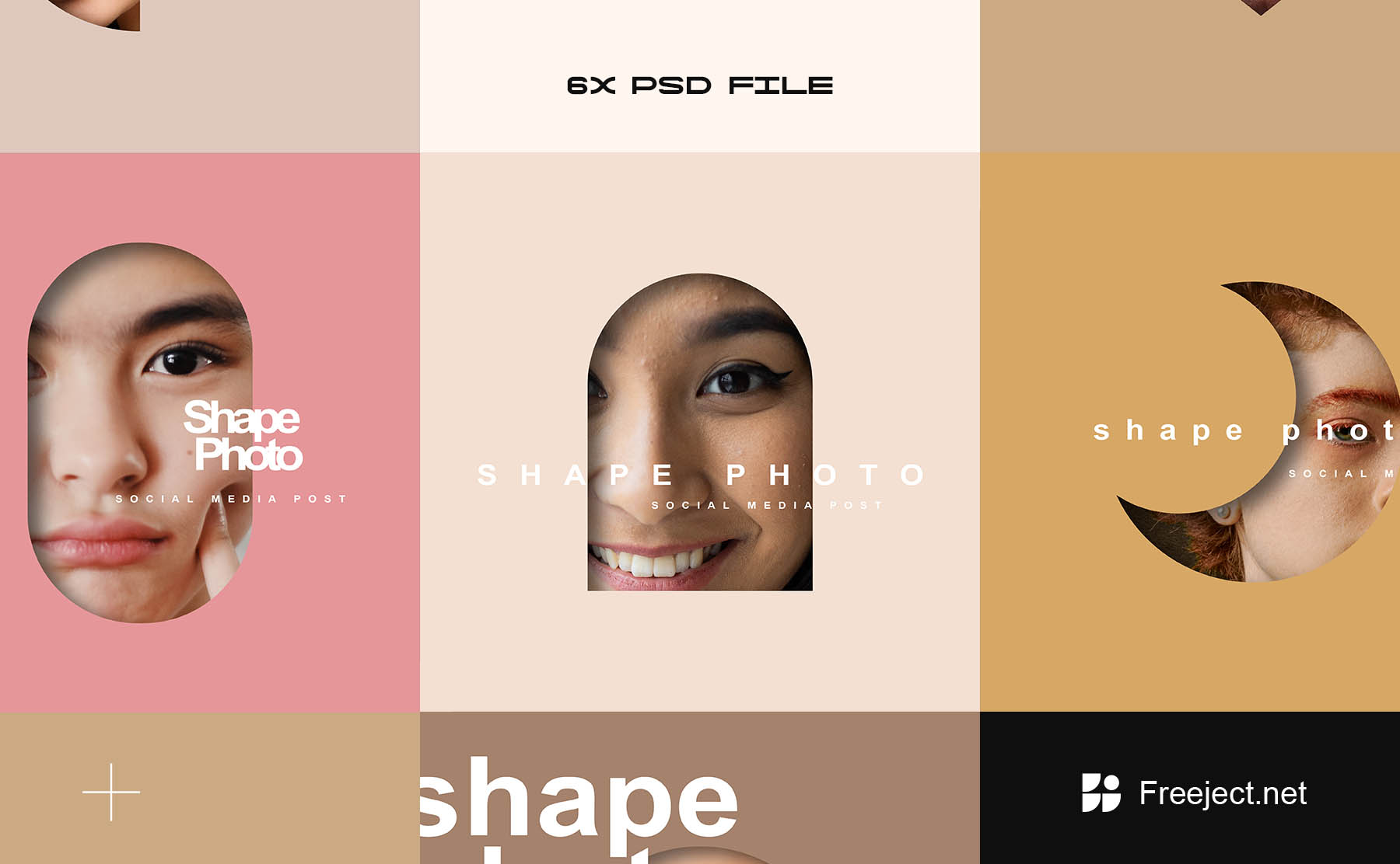 Shape Photo Design for Social Media Post Template