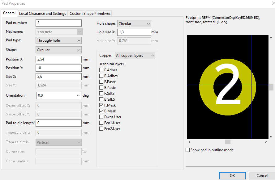 KiCad Tutorial: Tutorial 1.7: Design Connector Footprint