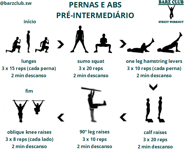 Barz Club Street Workout Treinos De Pernas Com Calistenia Todos Os