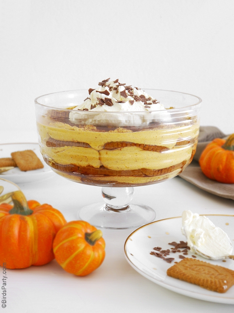 Pumpkin & Cinnamon Tiramisu Recipe - Party Ideas | Party Printables Blog