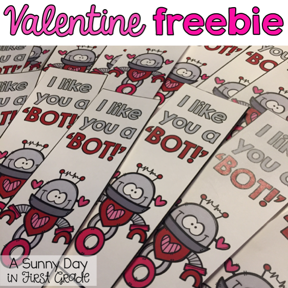 Valentine Bookmark Freebie! | A Sunny Day in First Grade