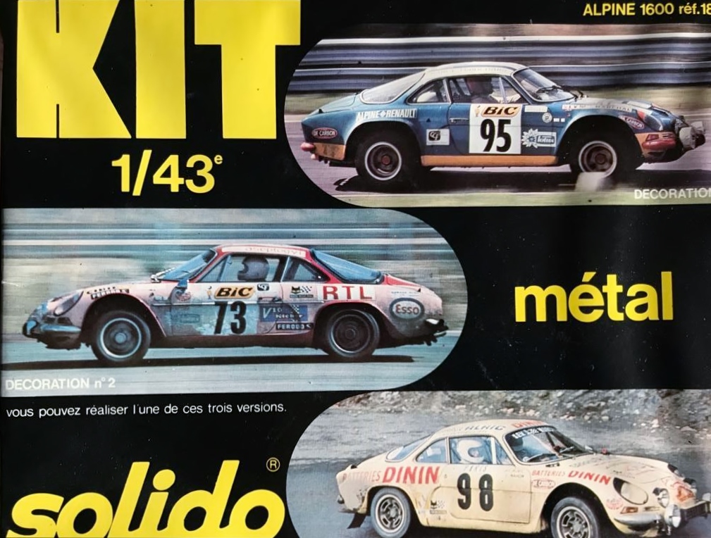 Alpine Portugal: Kit Solido metal 1:43 Alpine A110 1600
