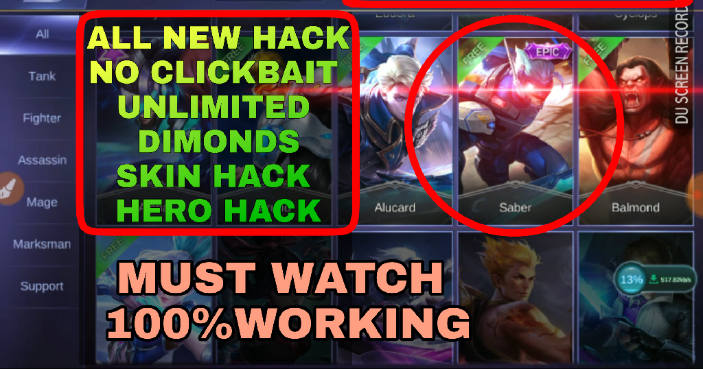 Mobile legends Mod/skin hack apk skin hack