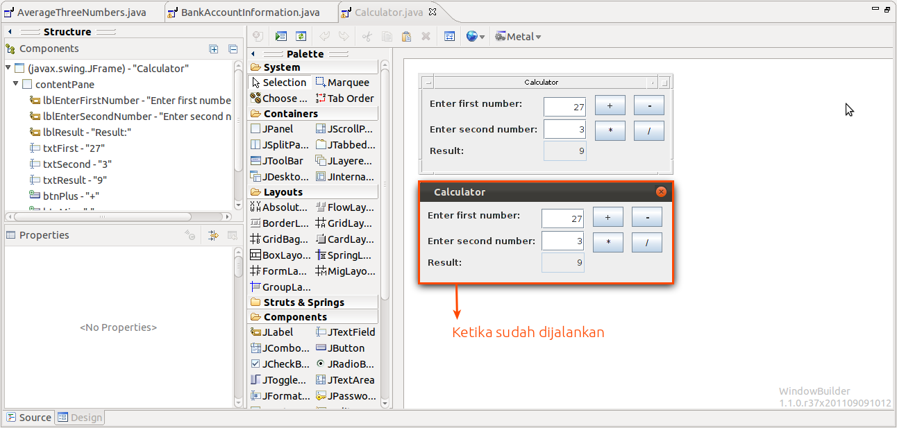 Tutorial Membuat Gui Java Application With Swing Panduajinet 2670