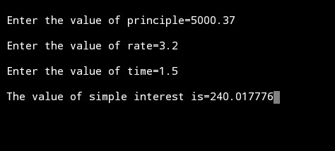 C program to find the simple interest - My CS Tutorial