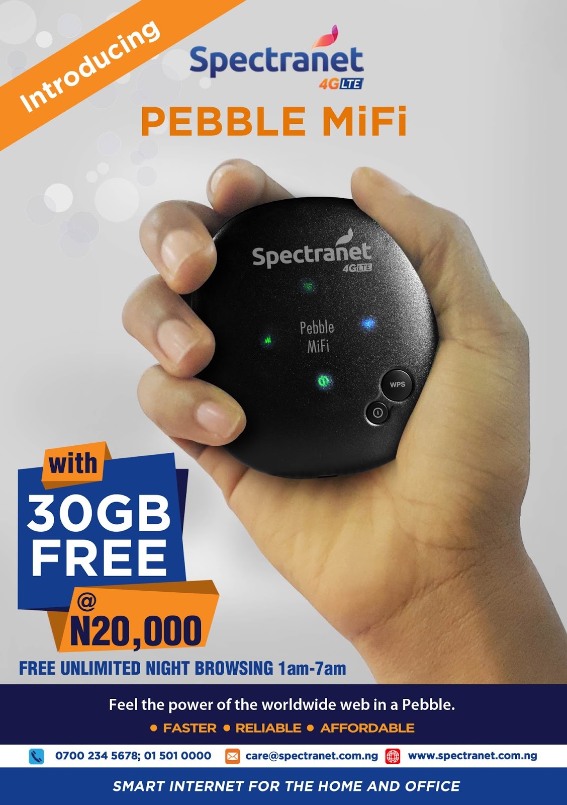 Spectranet introduces Pebble Mifi, offers more to subscribers