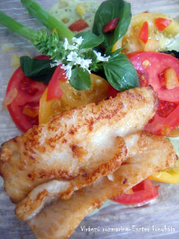 Virágzó rozmaring - Eszter konyhája: Tengeri hal paradicsom salátával