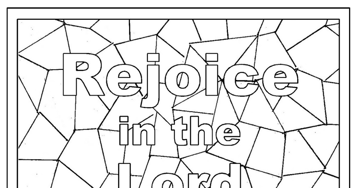 Coloring Pages for Kids by Mr. Adron: Free Philippians 4:4 Print and ...