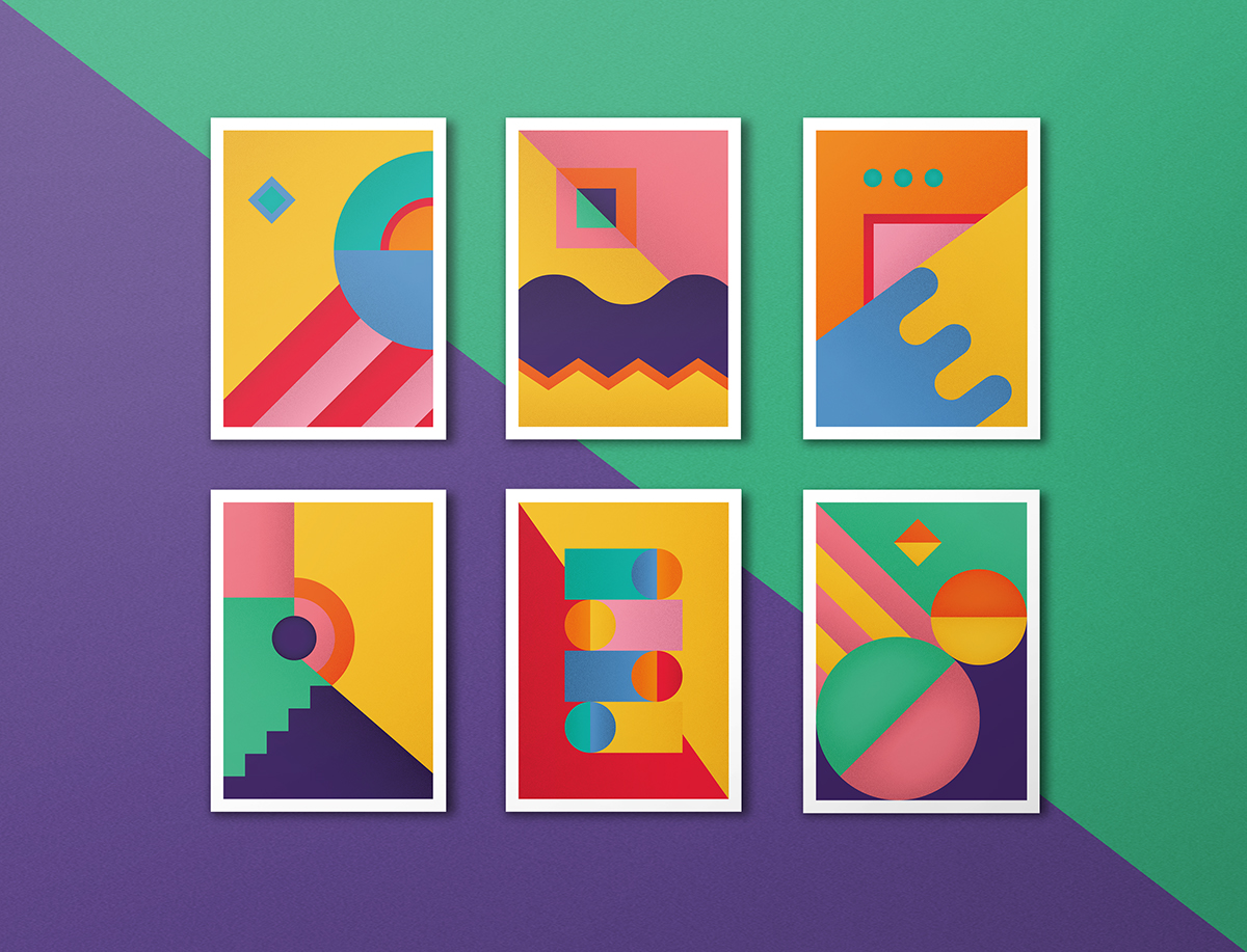 Color y cultura, materiales: Composiciones geométricas