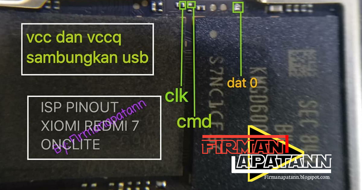 ISP PINOUT REDMI 7 ONCLITE