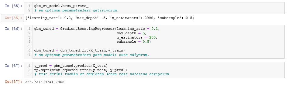 Python - GBM (Regresyon)