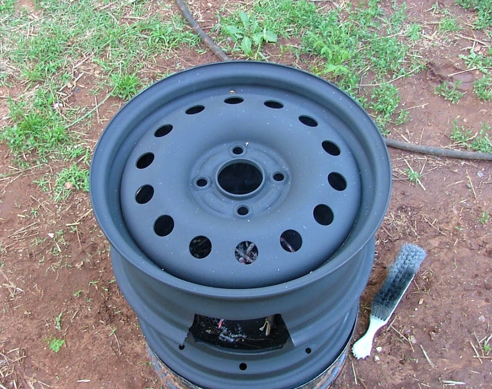 Blue Collar Prepping: Guest Post: Making a Wheel Stove