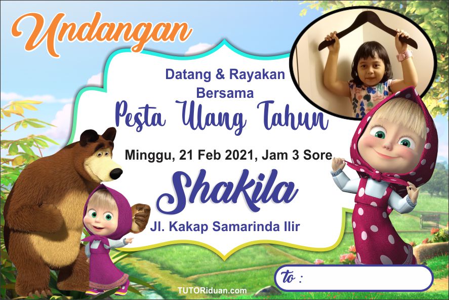 Free 30+ Desain Undangan Ulang Tahun Anak Format CorelDraw CDR - TUTORiduan.com