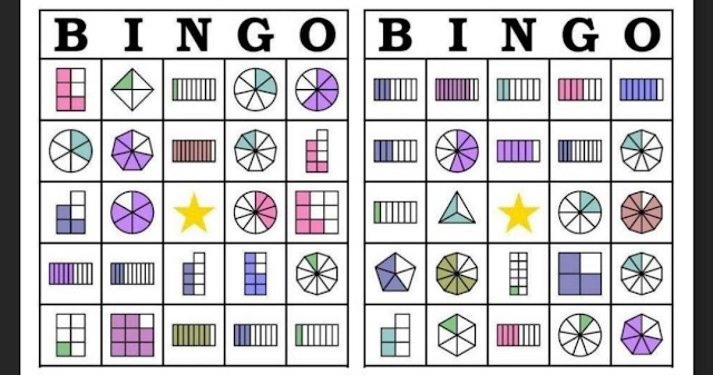 Bingo De Frações Reforço De Matemática